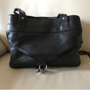 Botkier | Bags | Botkier Black Textured Leather Trigger Satchel Bag ...